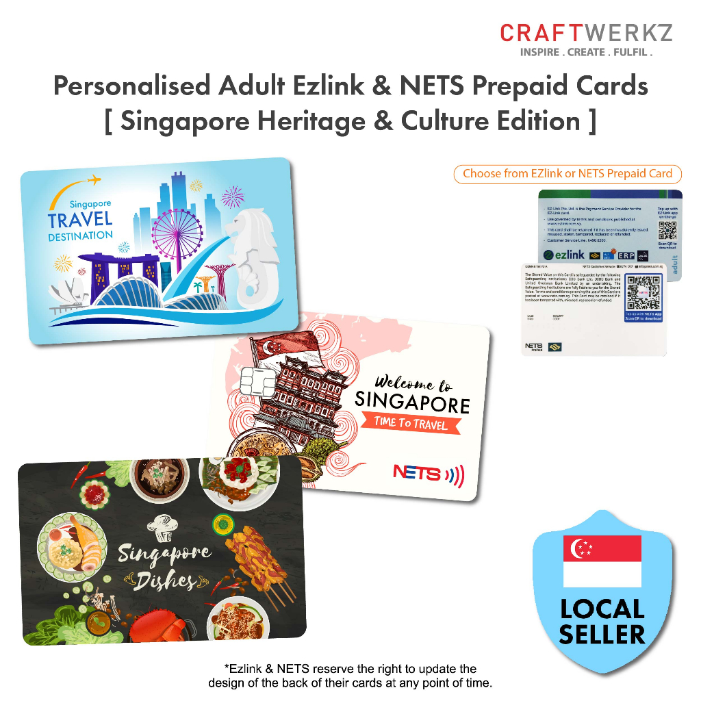 [SG Heritage & Culture Edition] Personalised Adult Ezlink & NETS ...