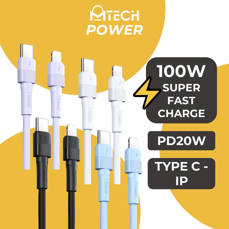 REMAX 1M Type C to IP 20W Leya Series 20w PD Fast Charging Liquid Silicone Data Cable - RC-C056 ...