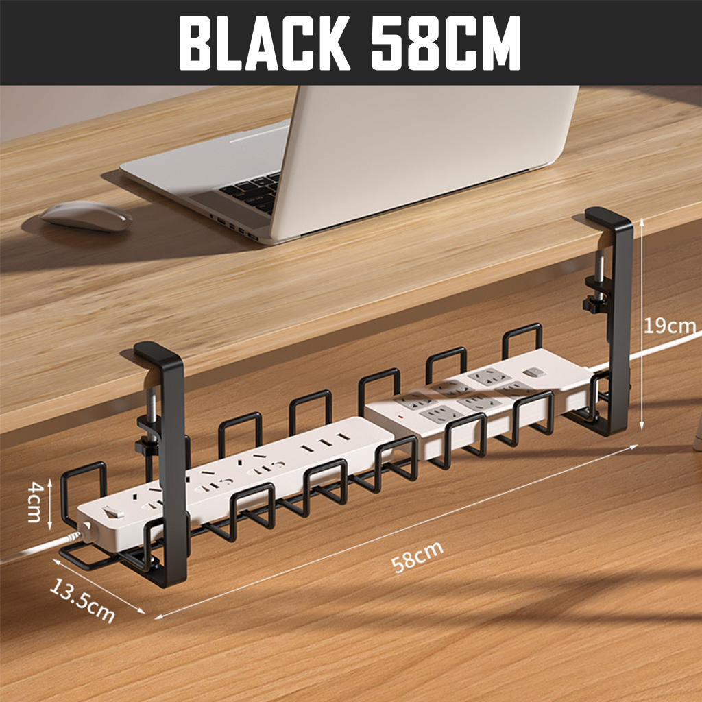 SG Under Desk Cable Organizer - Home Office Table Organiser Wire Plug ...
