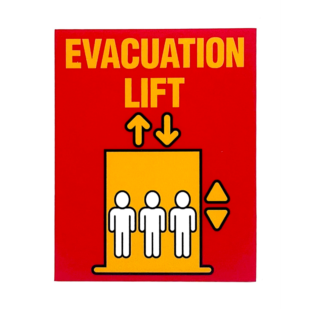 EVACUATION LIFT SIGNAGE ( 80mm x 100mm ) | Shopee Singapore