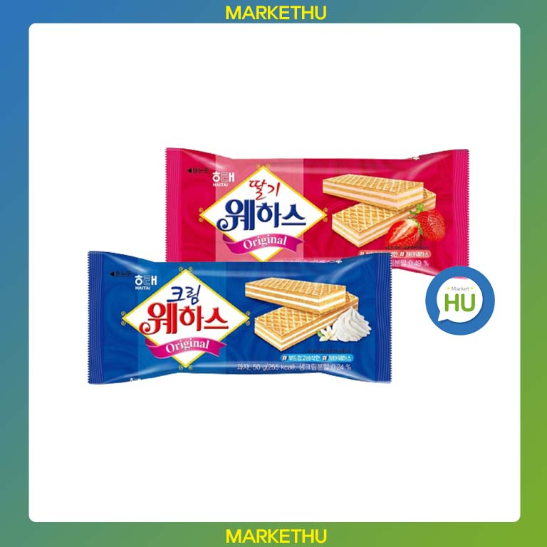 [HAITAI] Korea's first commercial Wafers 50g 2 flavors Cream ...