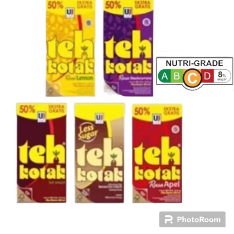 [300ml] Indonesia Teh Kotak Jasmine Tea/ Less sugar/ Lemon/ Black ...