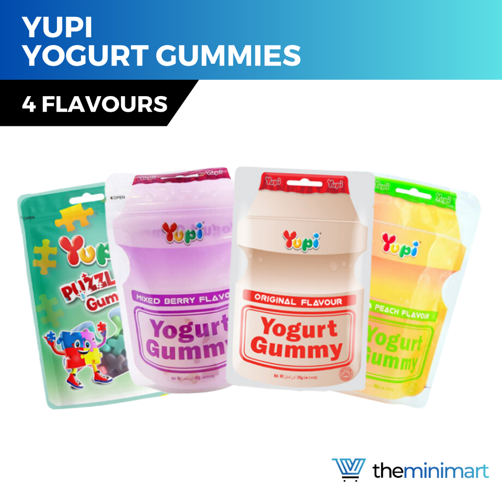 Yupi Yoghurt Gummies - Creamy Tangy Taste, Halal, Tasty Fruit Gummies ...