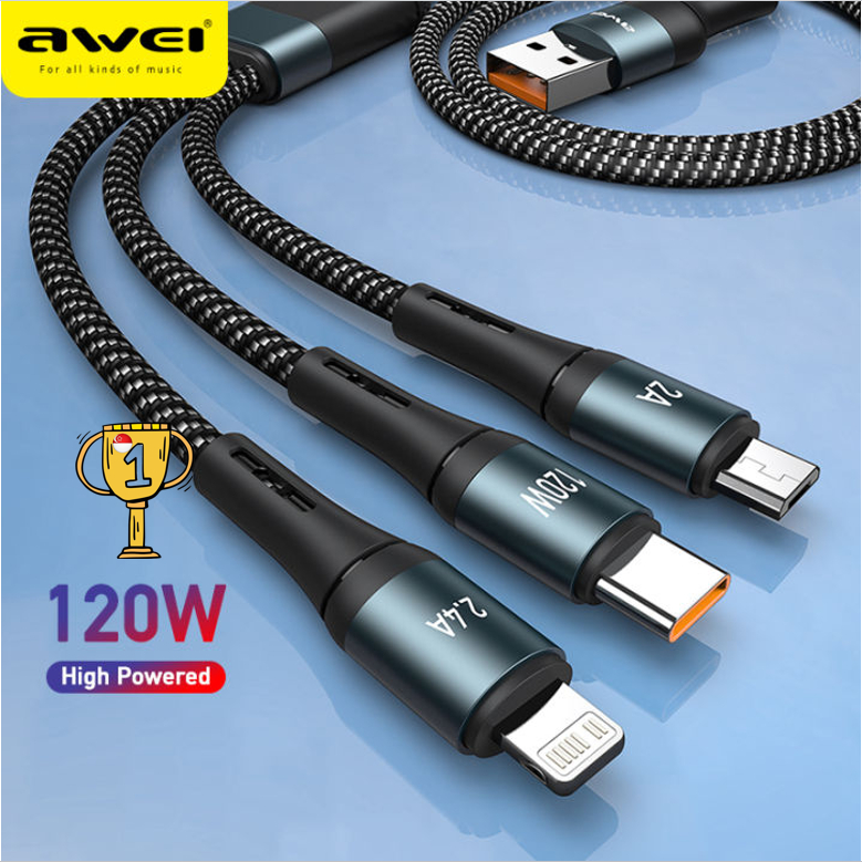 [SG] REMAX / AWEI 2.4A 3in1 / VIPFAN 3.5A / Hoco 3-IN-1 /KAKU 3A/3 in 1 ...