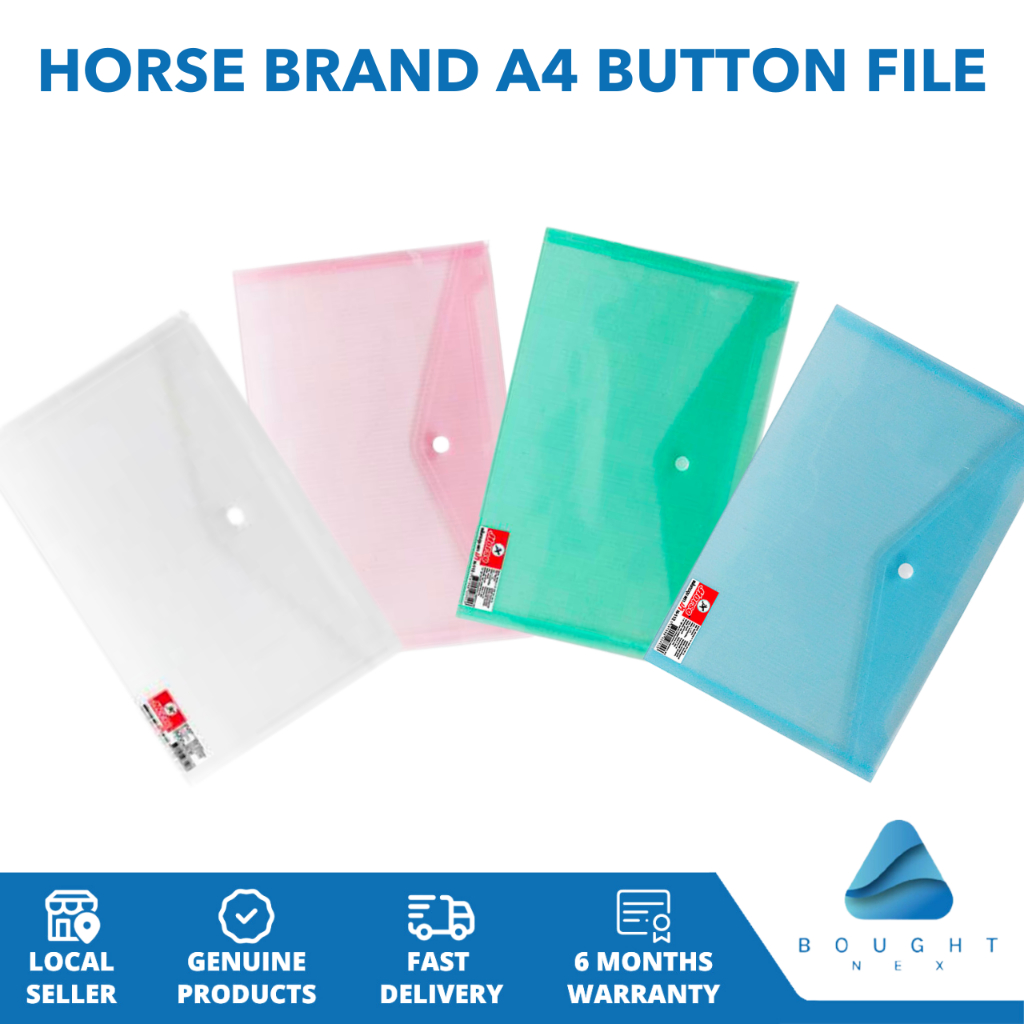 Horse Brand H112 A4 File Folder - Transparent Document Organizer for ...