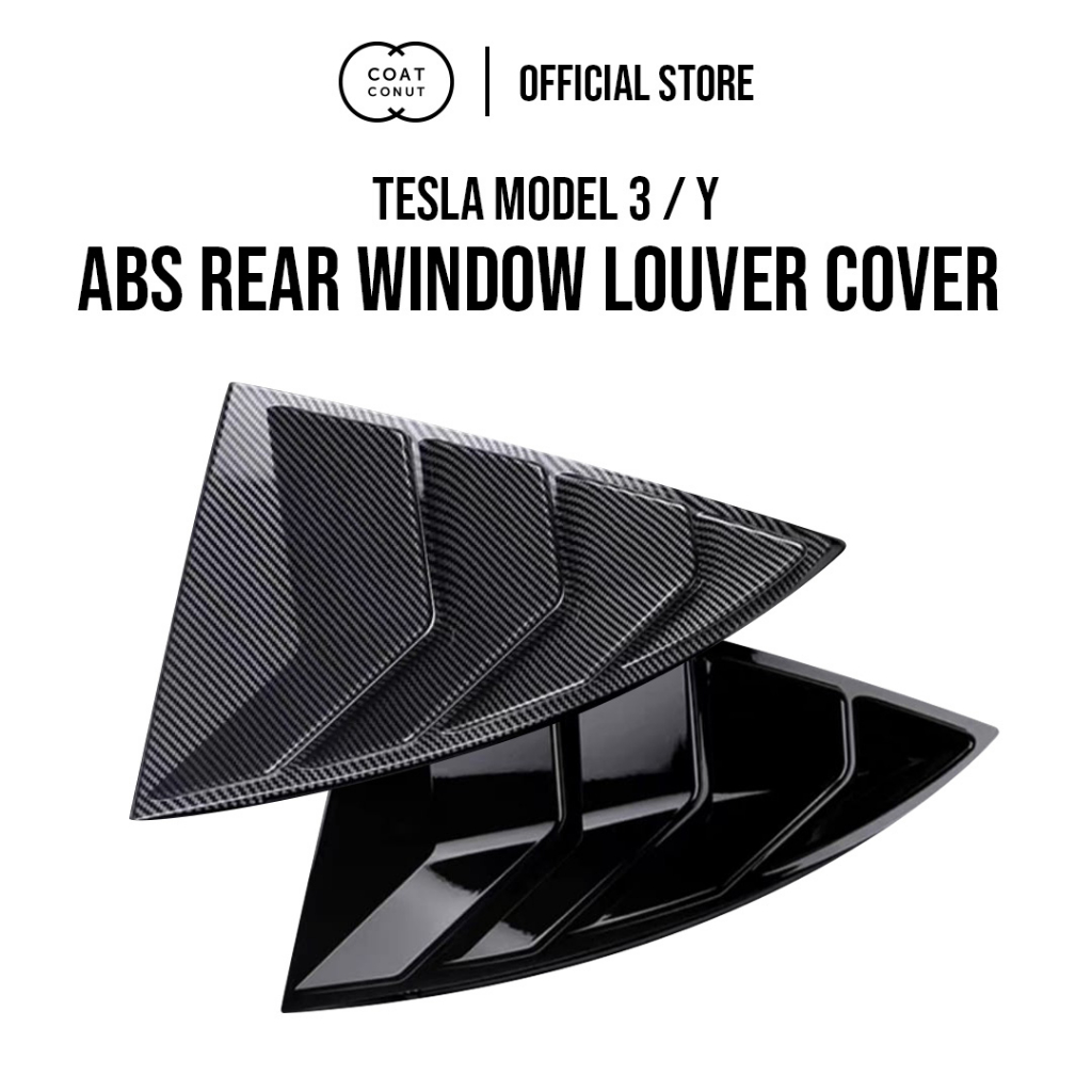 Rear Window ABS Louver Cover For Tesla Model 3 and Model Y | Includes ...