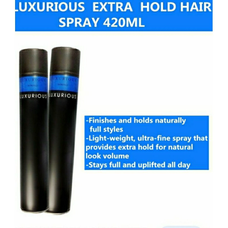 LUXURIOUS EXTRA HOLD HAIR SPRAY 420ML Blue | Shopee Singapore