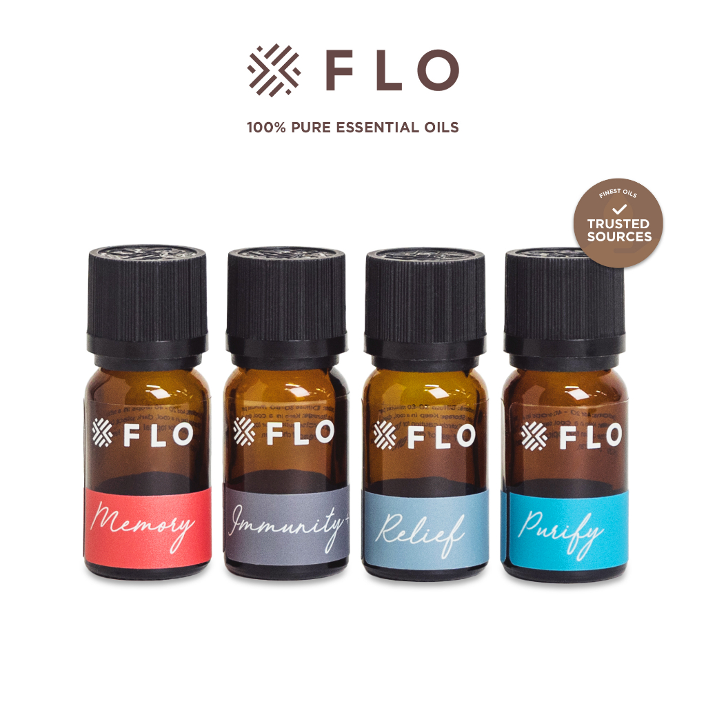 FLO Remedy Essential Oil Collection - Set of 4 Essential Oil Blends ...