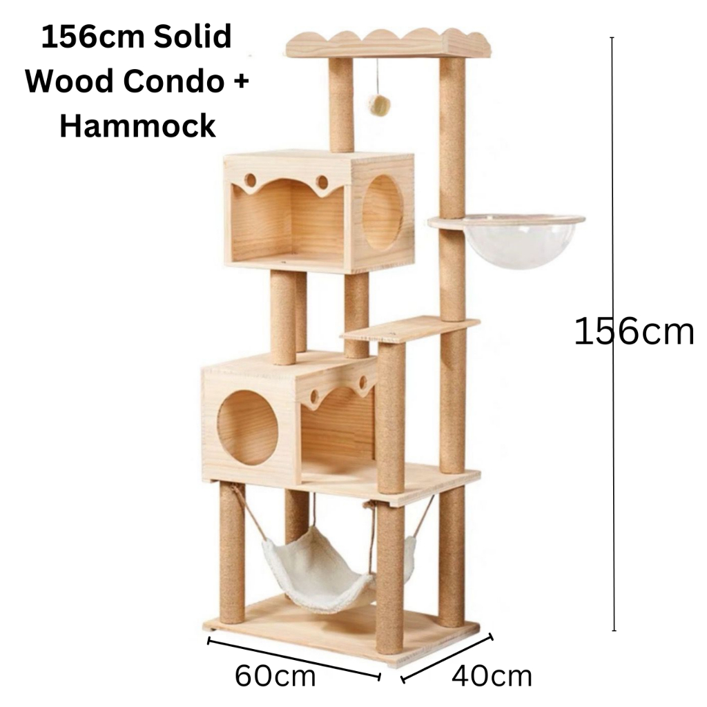 [SG SELLER]Cat Large Condo Kitty Multilayer Cat Play Rest House Plywood ...