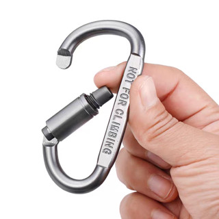 2/6 PCS Carabiner Clips Heavy Duty Carabina Clip D Shape Spring-Loaded ...