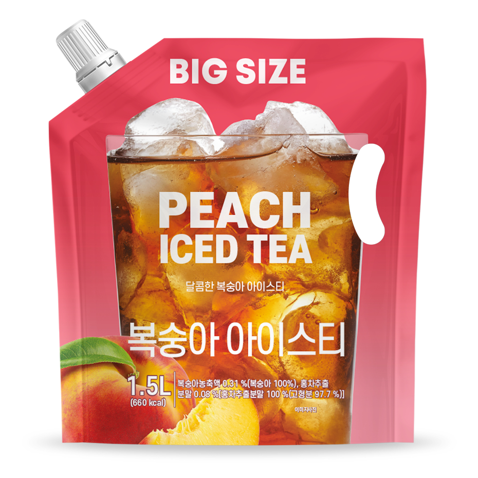 [GS25 Youus] Mega size Peach Ice Tea 1.5L GS25 빅사이즈 복숭아 아이스티 1.5L | Shopee Singapore