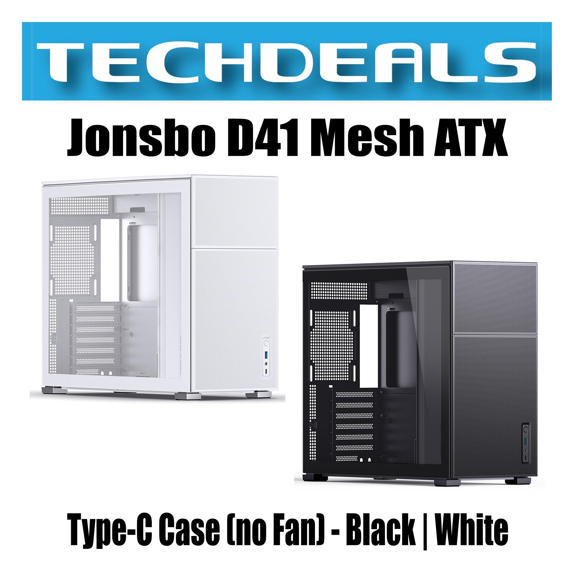 Jonsbo D41 Mesh ATX Type-C Case (no Fan) - Black | White | Shopee Singapore