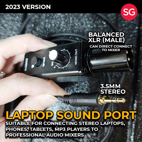 ALL NEW Laptop Sound Port with dedicated Volume Control and Ground Lift ...