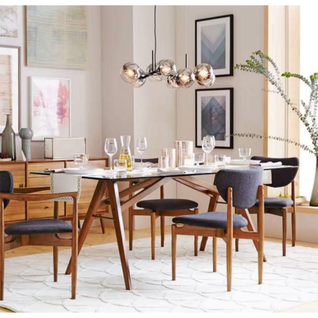 HERVE Mixed Element Dining Table | Shopee Singapore