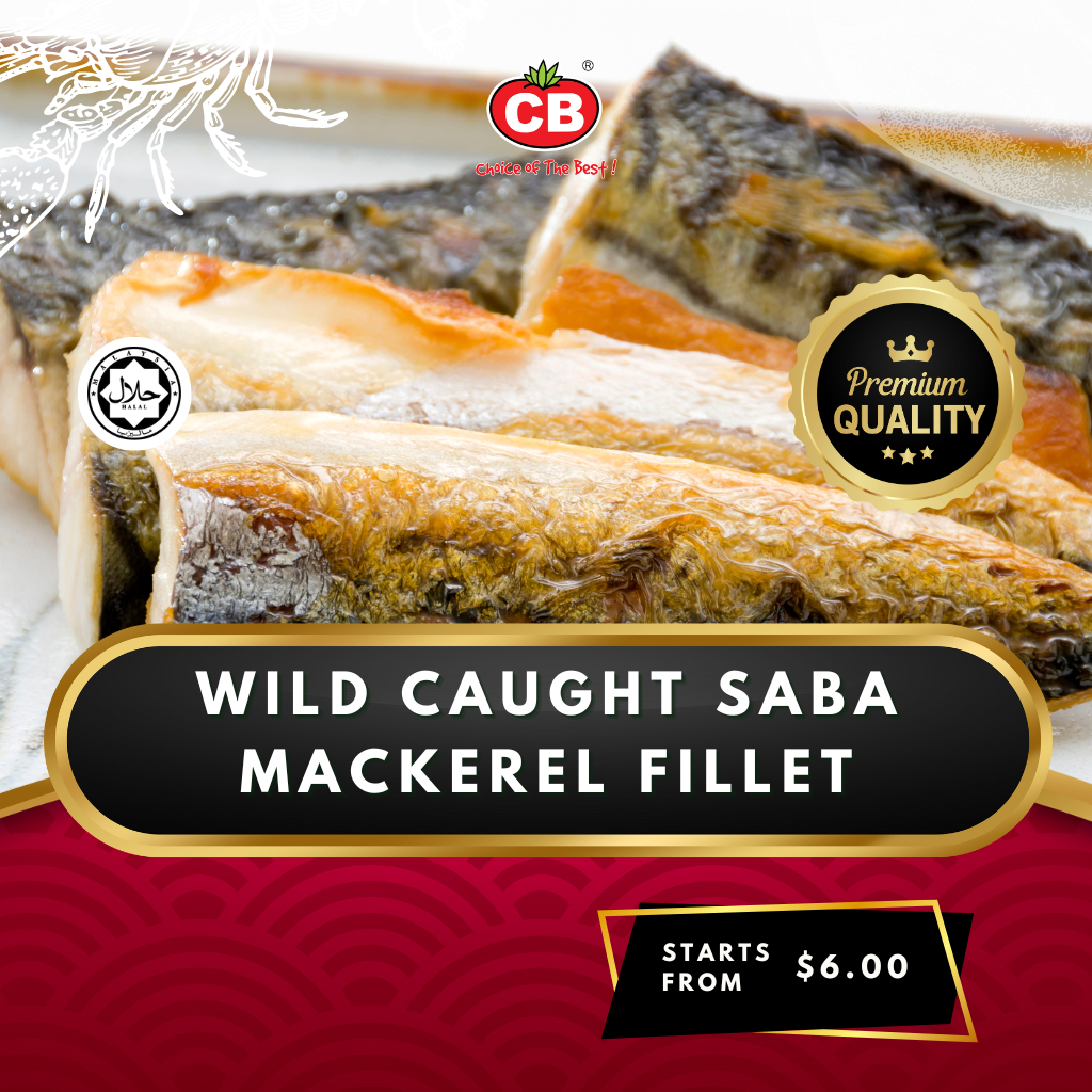 [CB] Wild Caught Fresh Frozen Atlantic Saba Mackerel Fillet - 300g ...