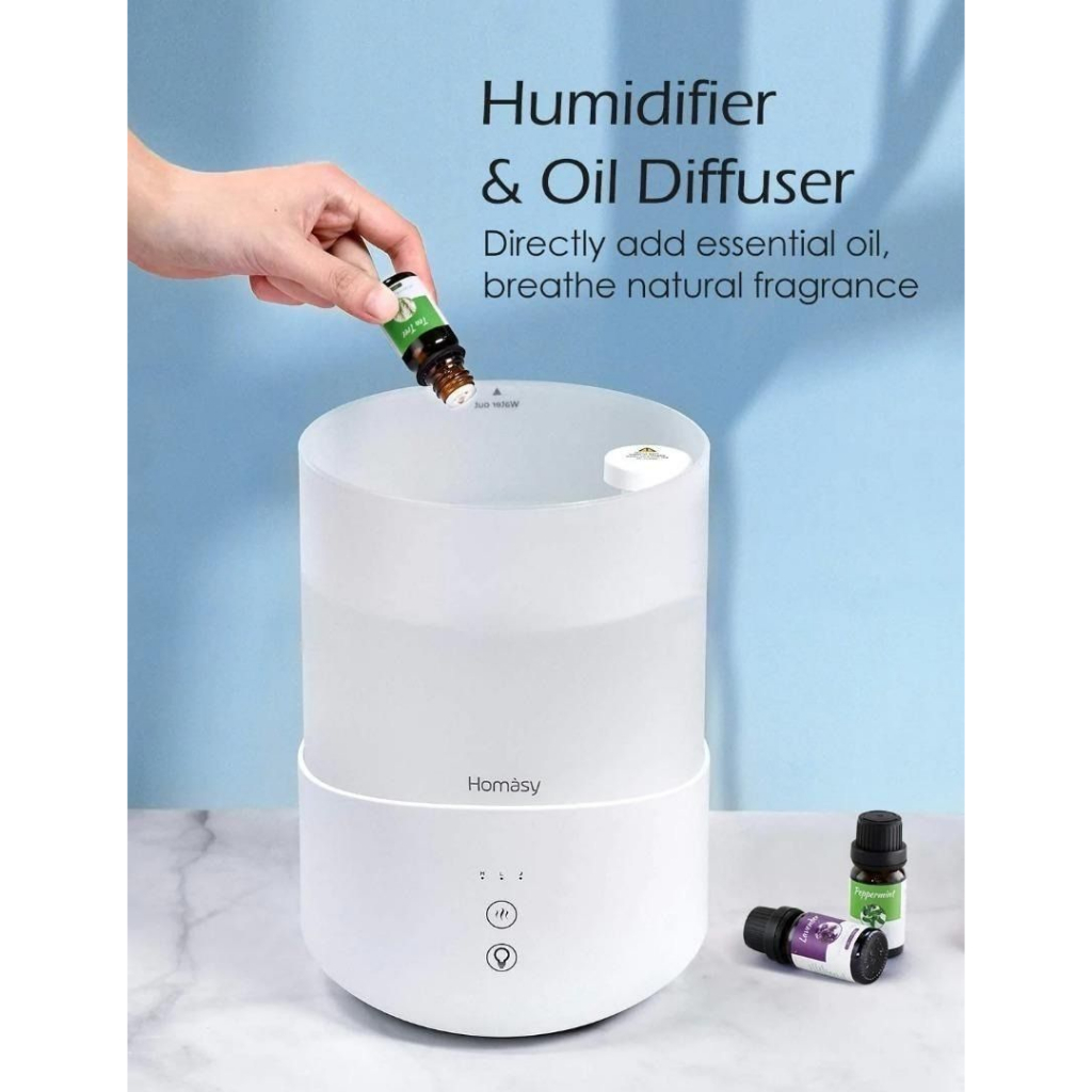 Homasy 2.5L Humidifiers With 7-Color Night Lights, BPA Free Top Filling ...