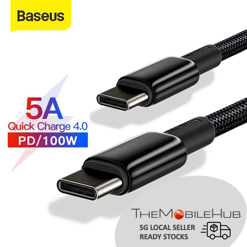 Baseus Tungsten 100W 240W Type-C to Type-C 1M 2M Fast Charging Data USB ...