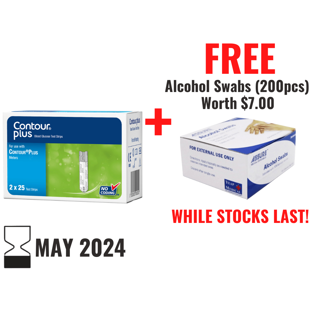 Contour Plus Blood Glucose Test Strips 50'S | Accu Chek | Freestyle ...