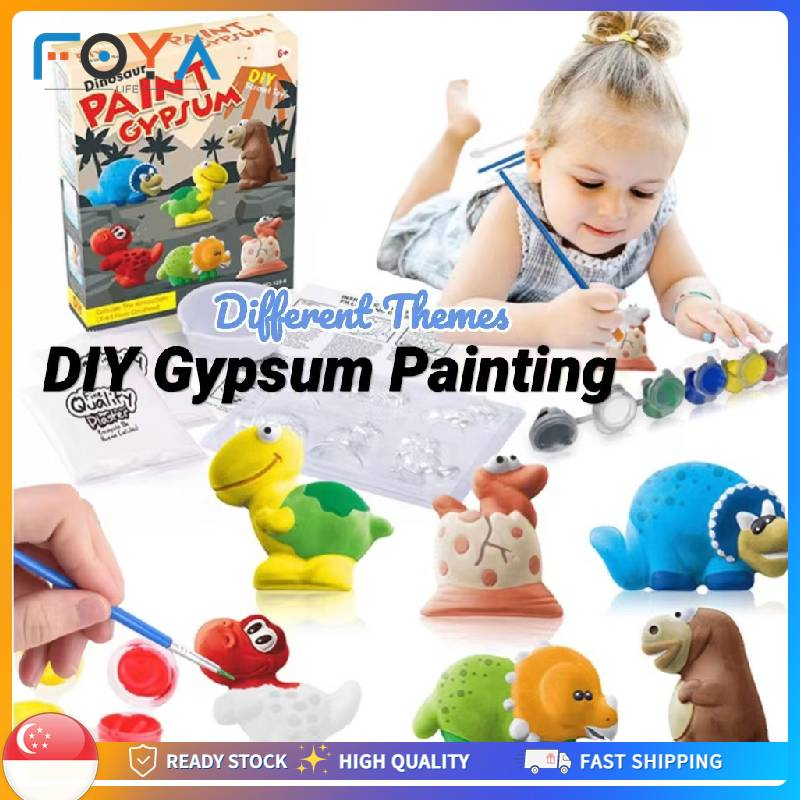 READY STOCK NEW DIY Toys Painting Kit for Kids Arts Crafts Plaster ...