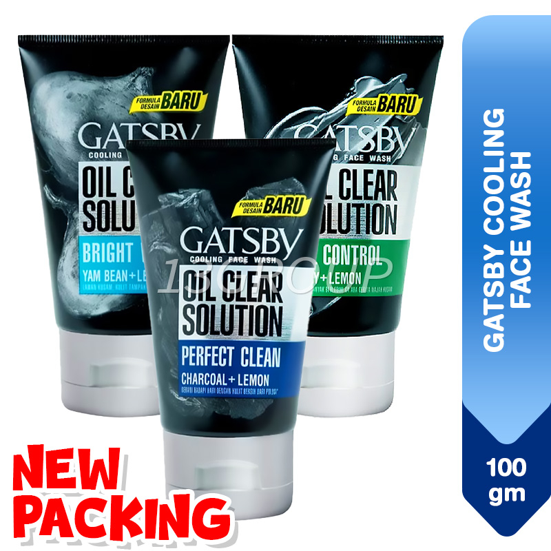 Gatsby Cooling Face Wash Oil Control Solution, 100g | Shopee Singapore