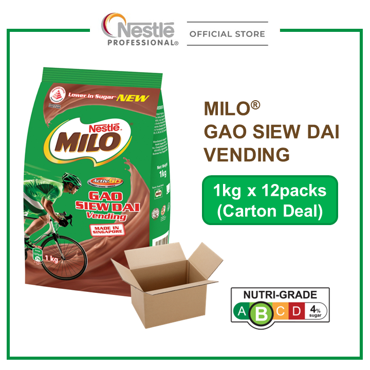 (Carton Deal) MILO® Gao Siew Dai Vending - 1kg x 12packs | Shopee Singapore