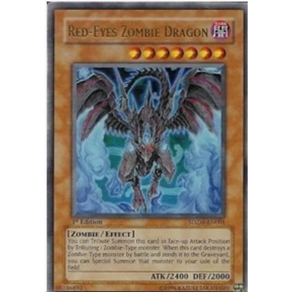 English YuGiOh Red-Eyes Zombie Dragon -Structure Deck Zombie World SDZW-EN001 Ultra Rare ...
