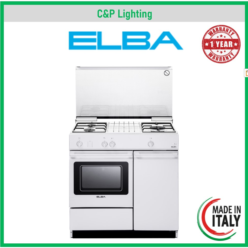 Elba Free Standing 3 Burner Cooker Hob with Gas Oven EGC 836 WH ...