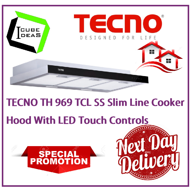 TECNO TH 969TCL SS Slim Line Cooker Hood With LED Touch Controls ...