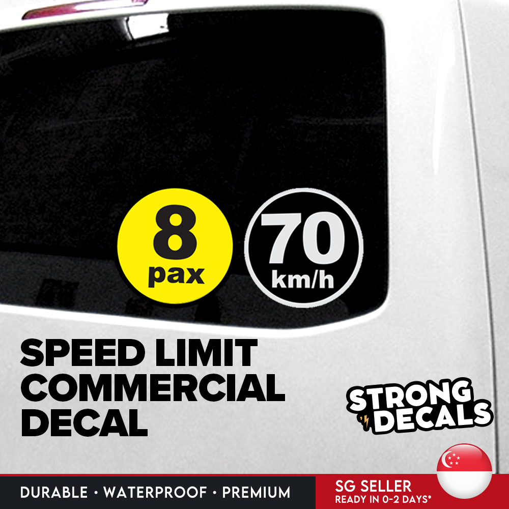 [SG Seller] Speed Limit / No. of Pax Decals for Commercial Vehicle, Van ...