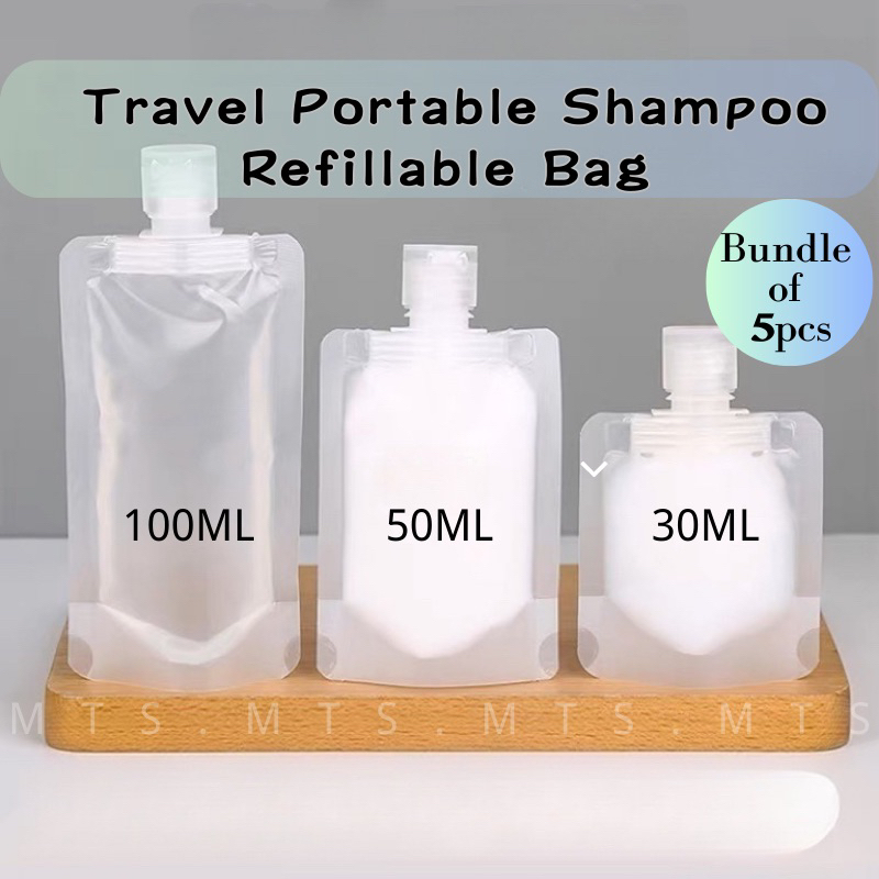 【SG Instock】Bundle of 5pcs Travel Size Bottles Portable Refillable ...