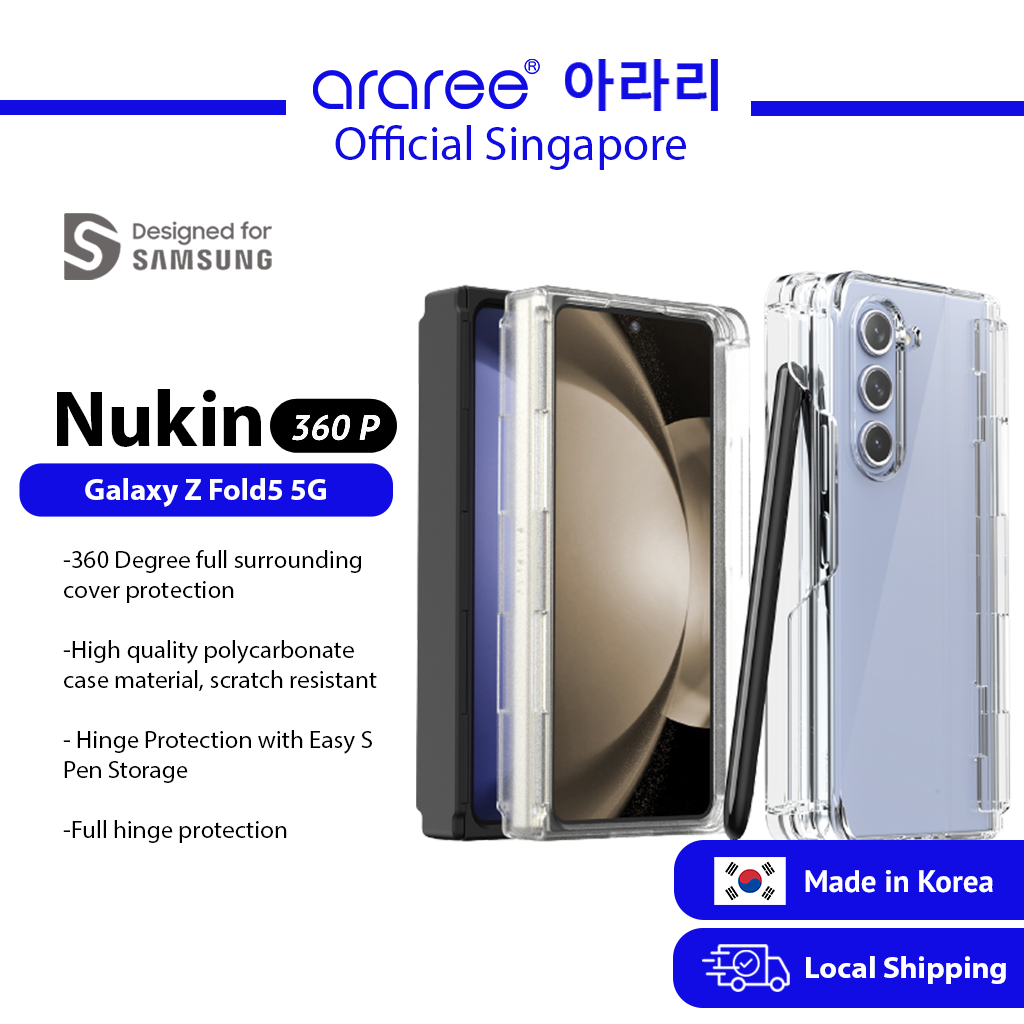 [Official Araree SG] Samsung Galaxy Z Fold 4 / Fold 5 NUKIN 360P Hard ...
