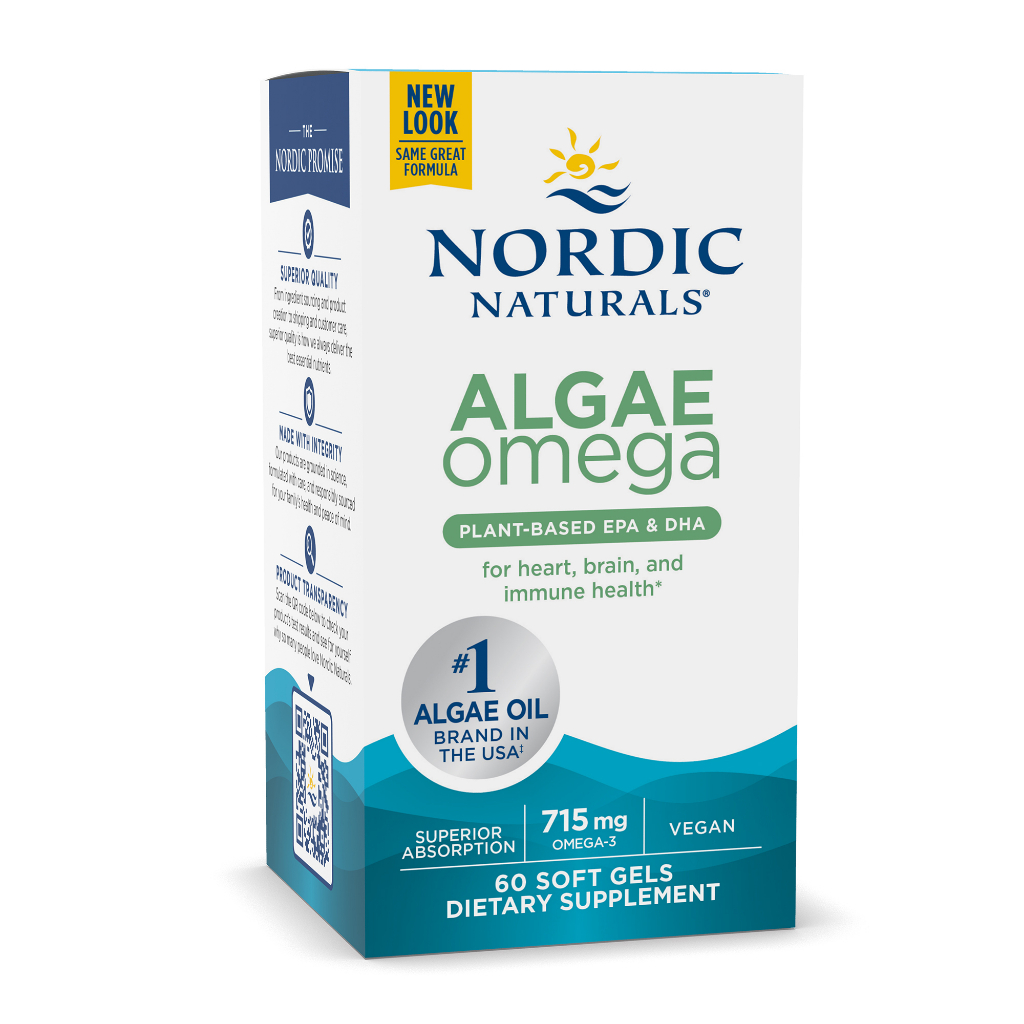 Nordic Naturals Plant Based EPA and DHA Algae Omega 3 715mg 60 Softgels ...