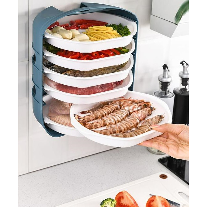 [SG SELLER] Steamboat BBQ Ingredients Tray Holder Kitchen Storage Dish ...