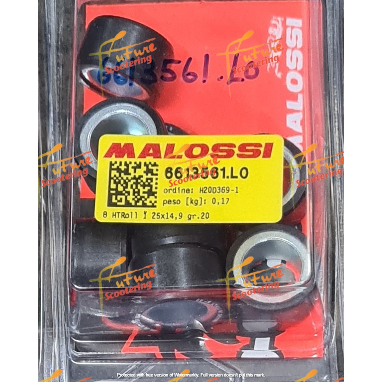 Yamaha TMAX 560 / TMAX 530 / TMAX 500 MALOSSI Rollers (25x14.9 8R) 20g ...