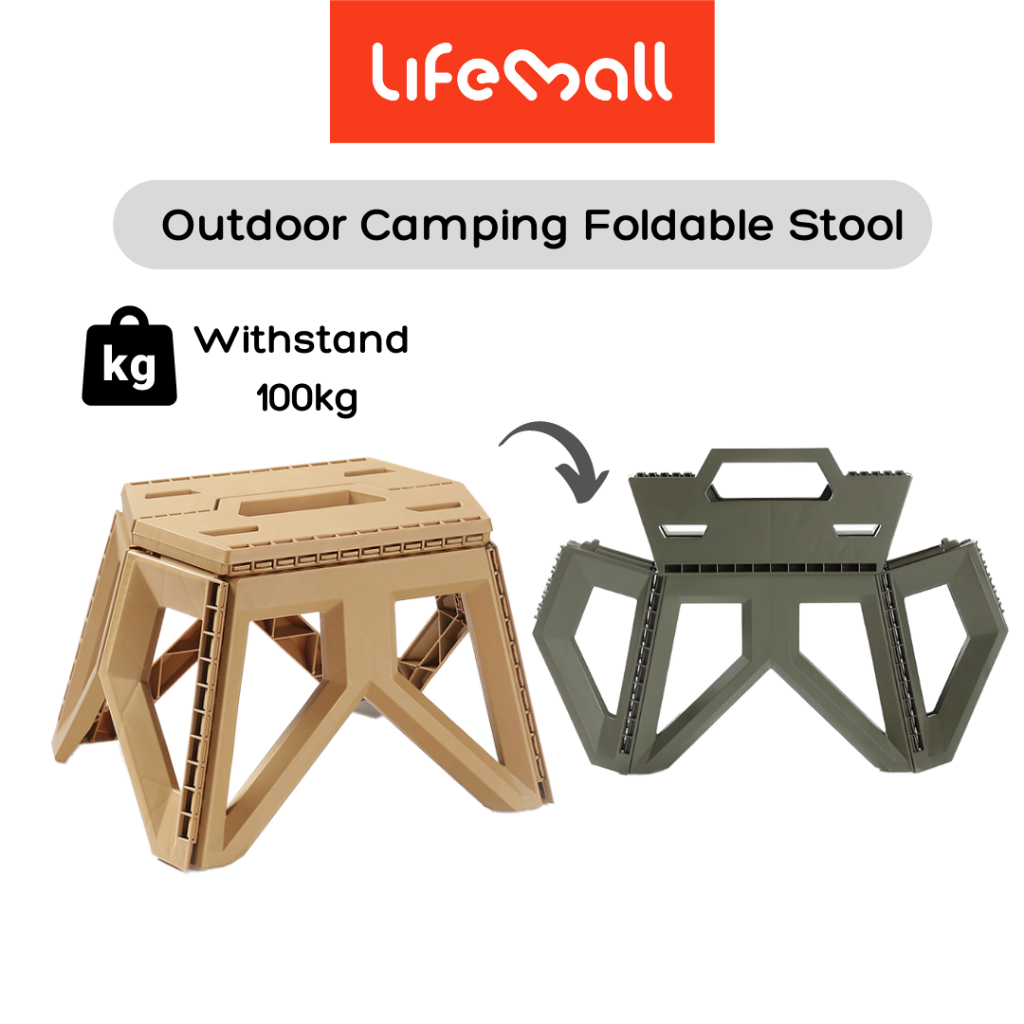LifeMall - Heavy Duty Foldable Stool | Outdoor Camping Chair ...