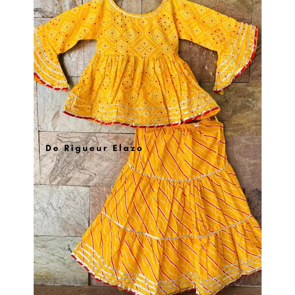Bandhini design lehenga set-kids dress-indian kids dress-Readystock in ...