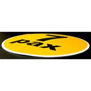 7 pax Sticker for Lorry, Van, Bus, etc. ( Diameter : 150mm ) | Shopee ...