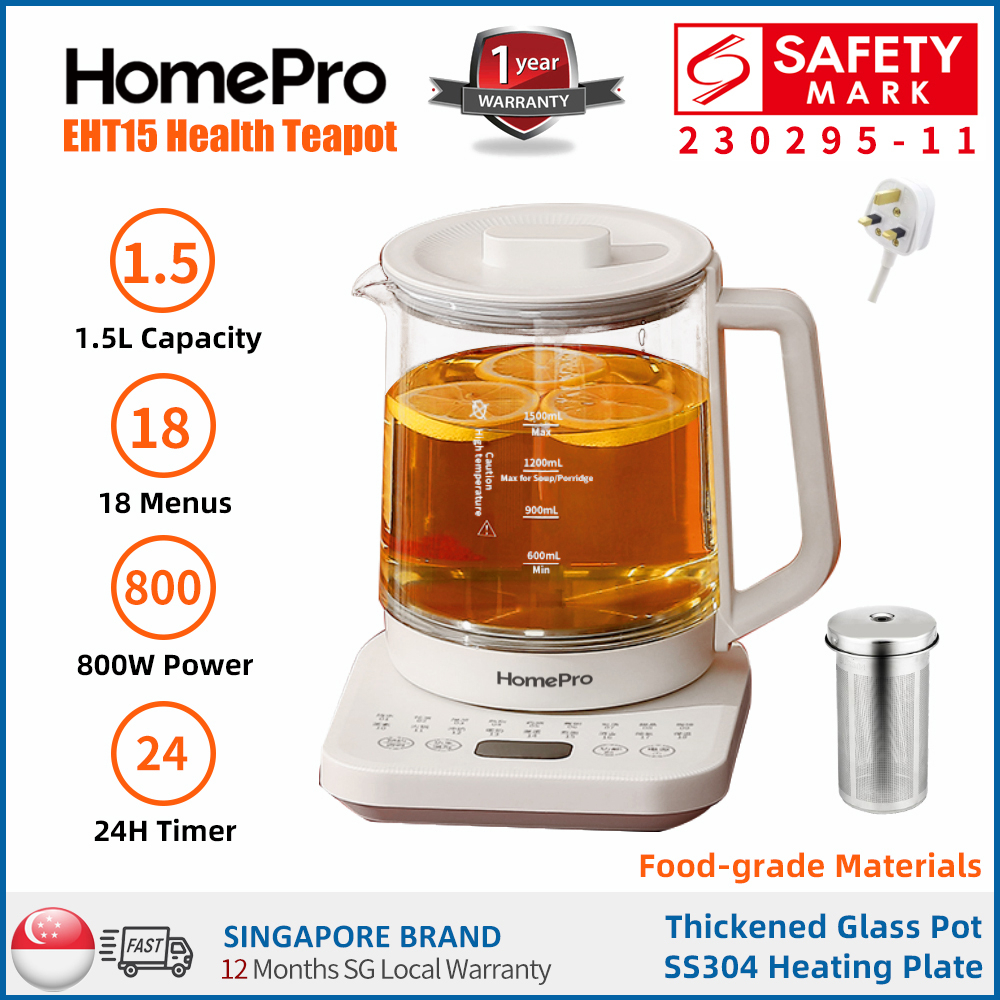 【SG Ready Stock】HomePro EHT15 Electric Health Teapot/Multi-function ...