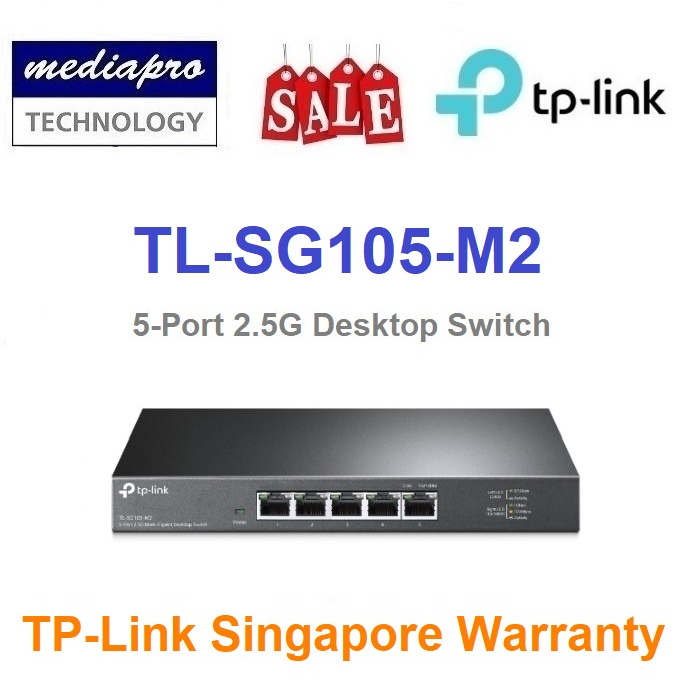 TP-LINK TL-SG105-M2 5-port 2.5Gbps Multi-Giga Switch (Support 2.5G / 1G ...
