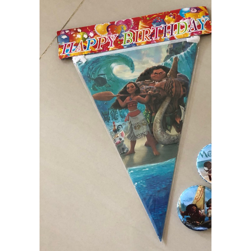 Disney princess moana triangle flag | Shopee Singapore
