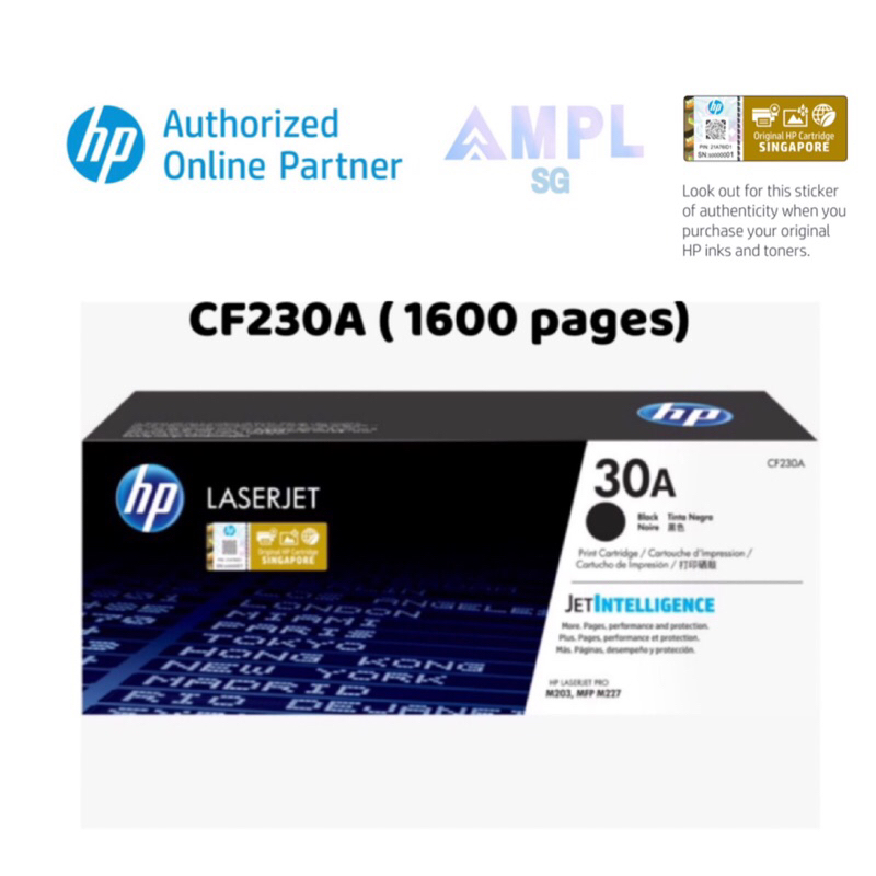 Genuine HP 30A CF230A Black Original LaserJet Toner Cartridge for HP LJ ...