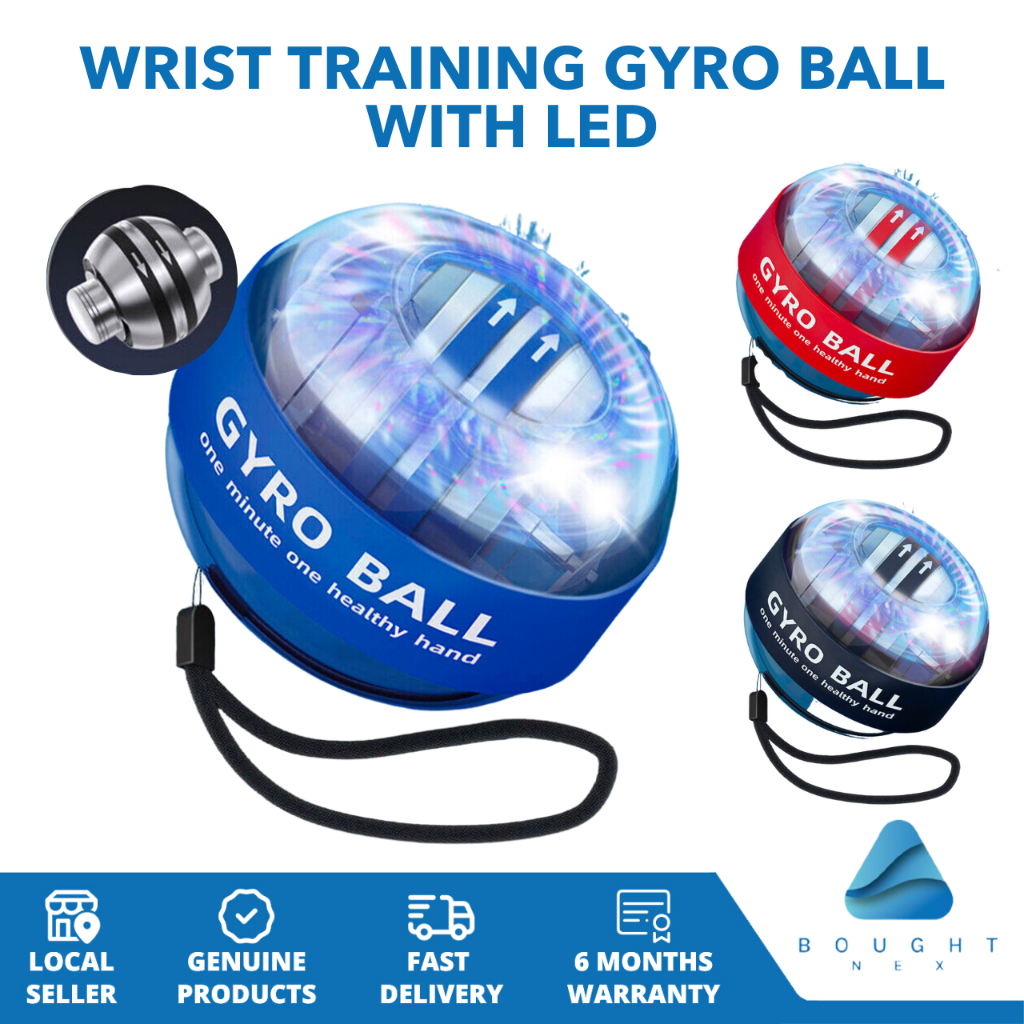 Powerful Wrist Trainer Gyro Ball - LED Lights, Engaging Exercise for ...