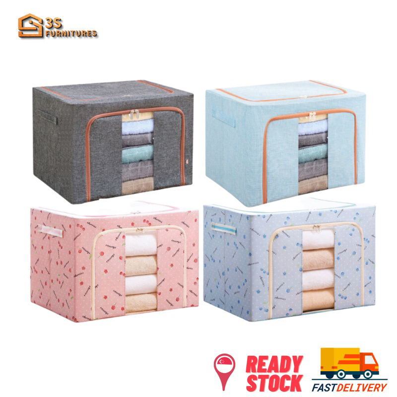 [3S FURNITURE] Big Size 40*30*20cm Foldable Zipper Clothes Linen Non ...