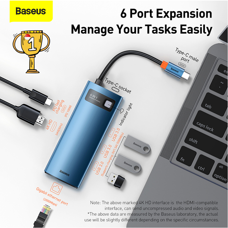 Baseus USB C HUB USB 3.0 Type C Remax RU-U5 Active USB C Hub Converter ...
