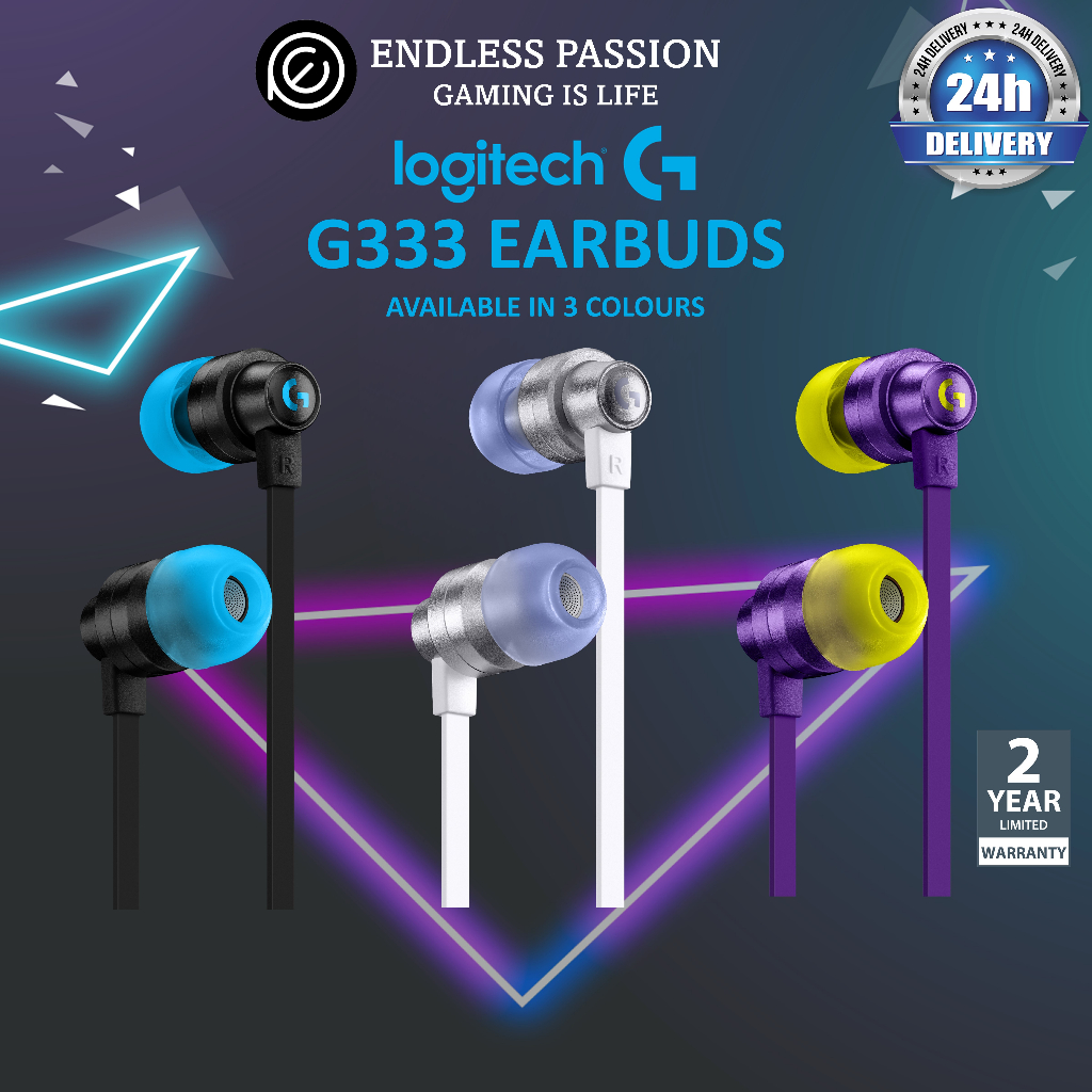 Logitech G333 Gaming Earphones with Mic and Dual Drivers | Shopee Singapore