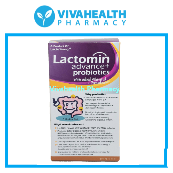 LactoMIN advance Probiotic with added Vitamins and Prebiotics 30s ...