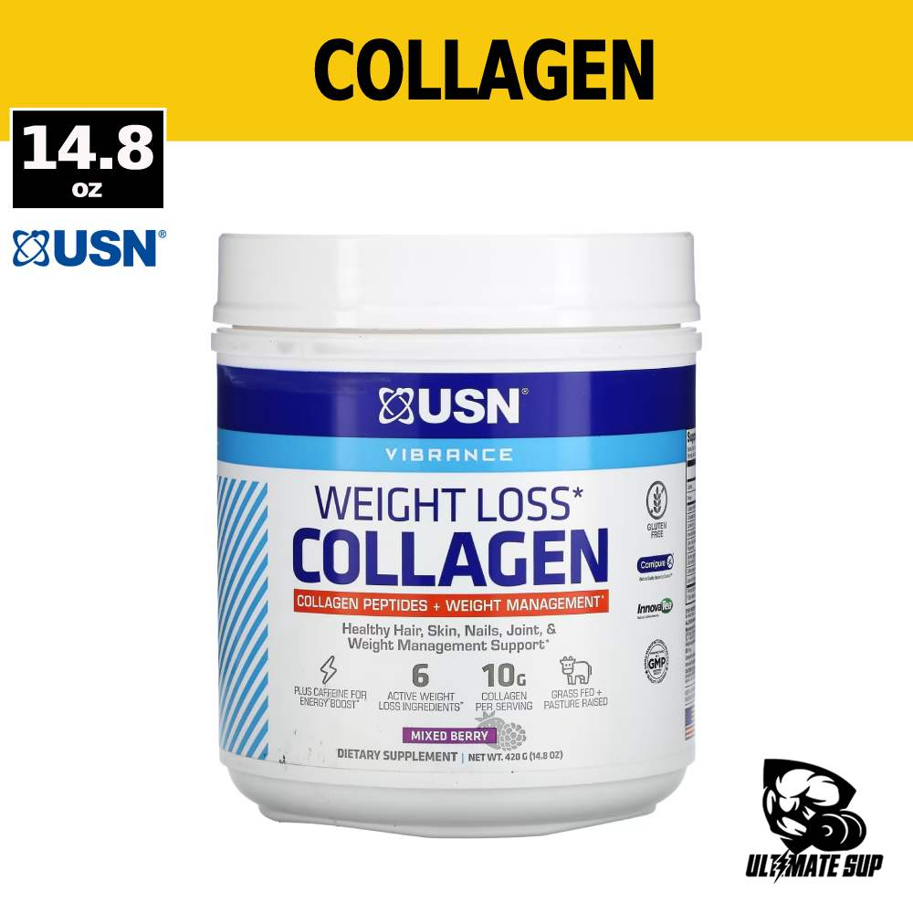 USN, Weight Loss Collagen, Skin, Hair, Nails, Joint & Weight Management ...