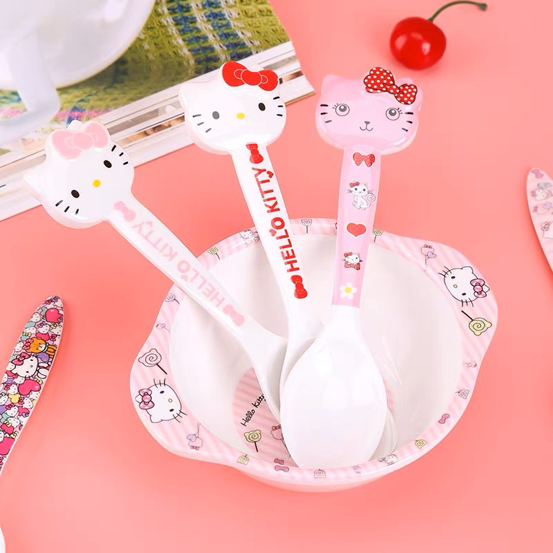 Cute Hello Kitty Cartoon Spoon Creative Children Spoon Stirring Spoon ...