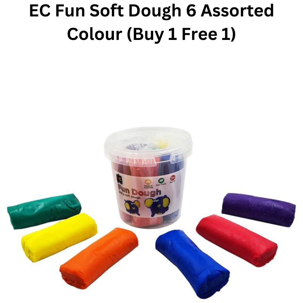 EC Fun Soft Dough 6 Assorted Colour (Buy 1 Free 1) | Shopee Singapore
