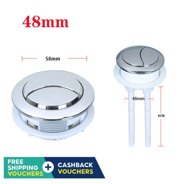 Toilet Button (Plastic Dual Flush Toilet Water Tank Push Button With 2 ...